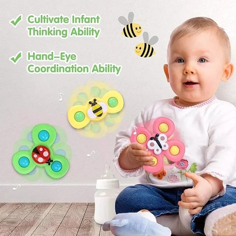 Mainan Sensori Motorik Anak Spinning Sensory Fine Motor Skill Suction ...