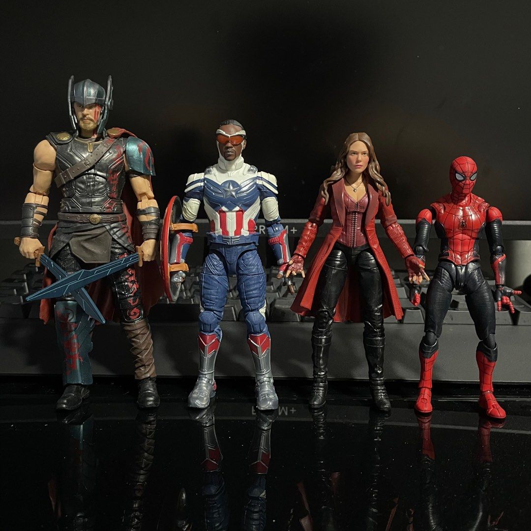 Marvel Legends MCU Thor Falcon Captain America Scarlet Witch Spiderman ...