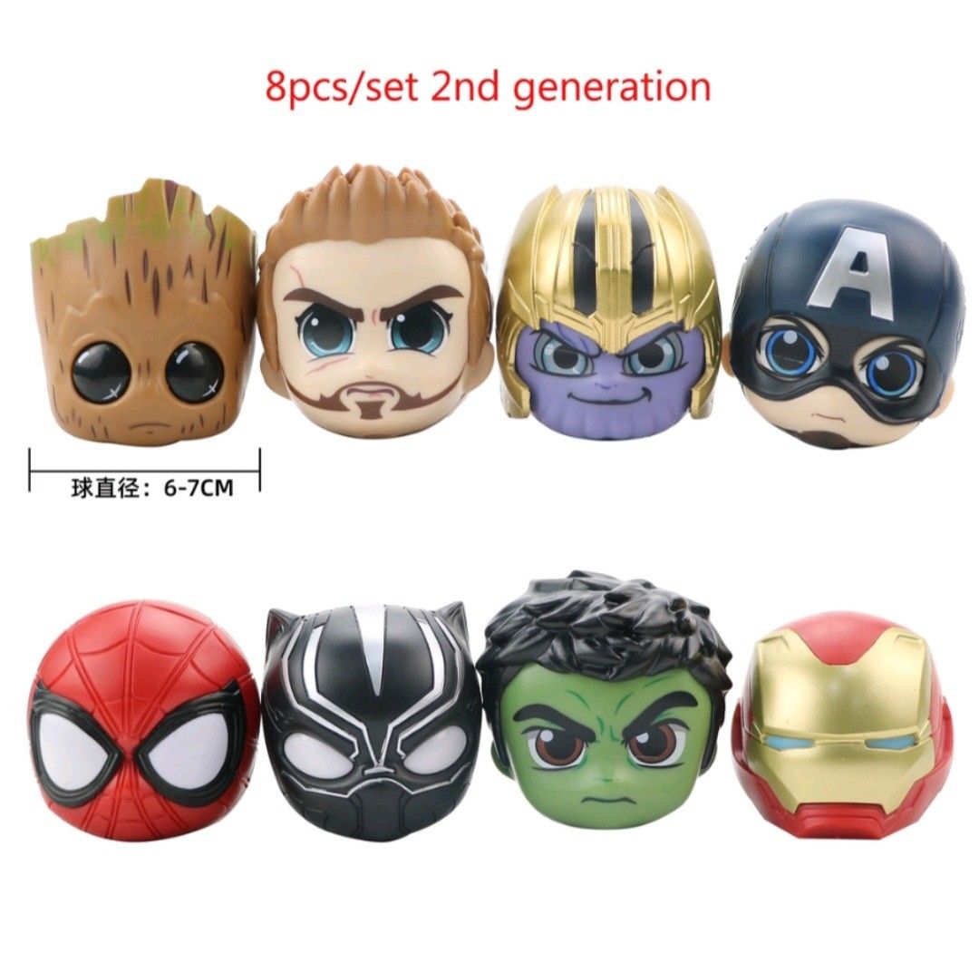 Marvel The Avengers 8pc Set 2nd Generation Superhero Thanos The ...