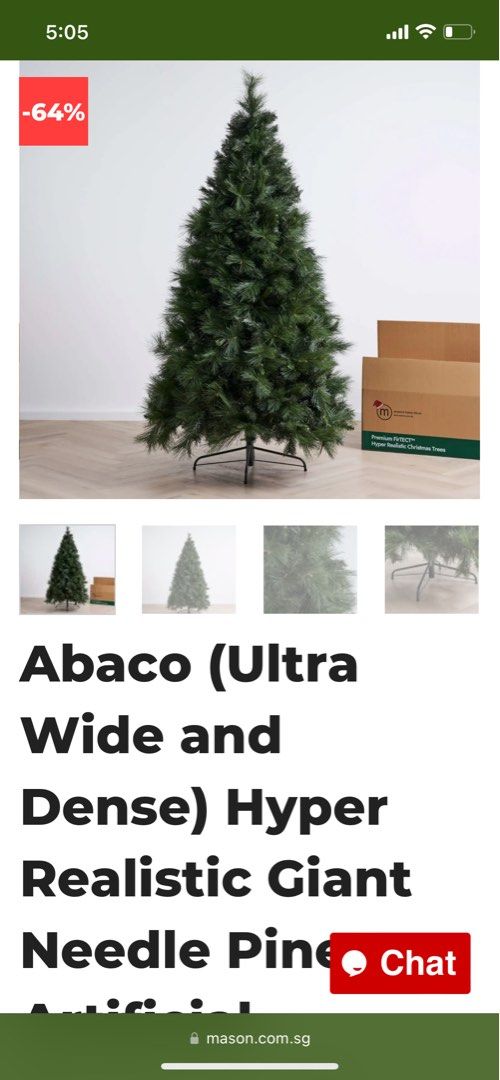 6ft Masons Christmas Tree Abaco (Ultra Wide and Dense) Hyper Realistic ...