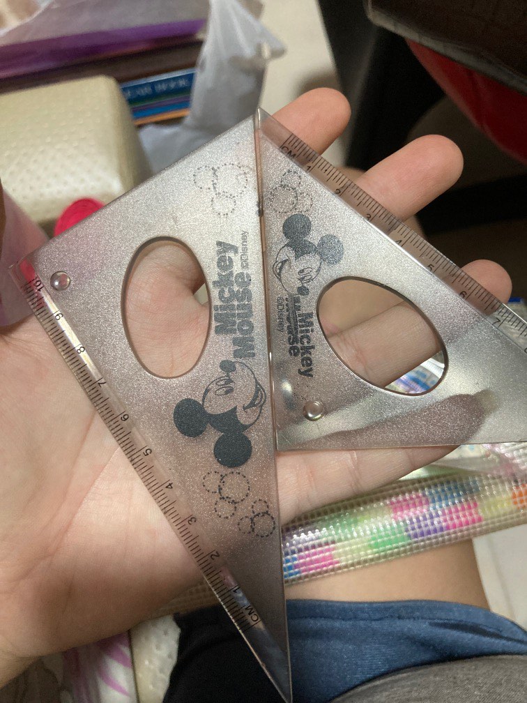 Mathematics set square and protractor set, Hobbies & Toys, Stationery ...