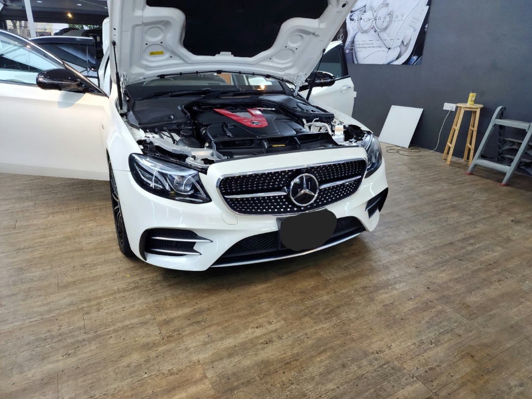 Mercedes E43 AMG Front Bumper / Hood, Auto Accessories on Carousell