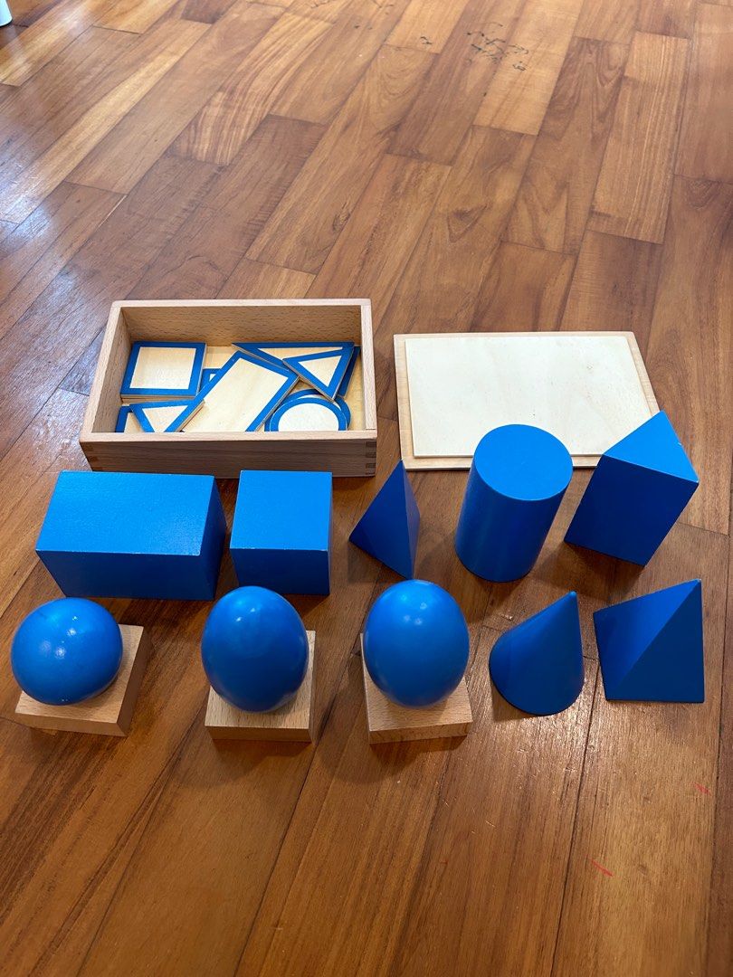 Montessori Geometric Solids, Hobbies & Toys, Toys & Games on Carousell