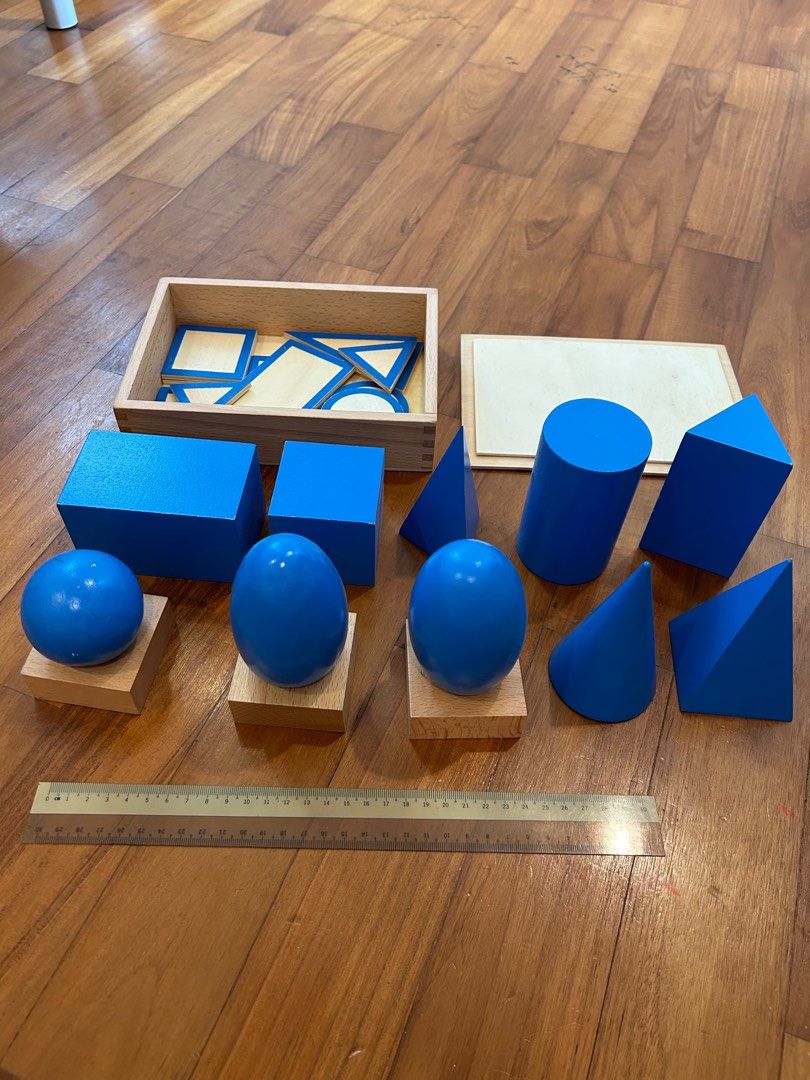 Montessori Geometric Solids, Hobbies & Toys, Toys & Games on Carousell