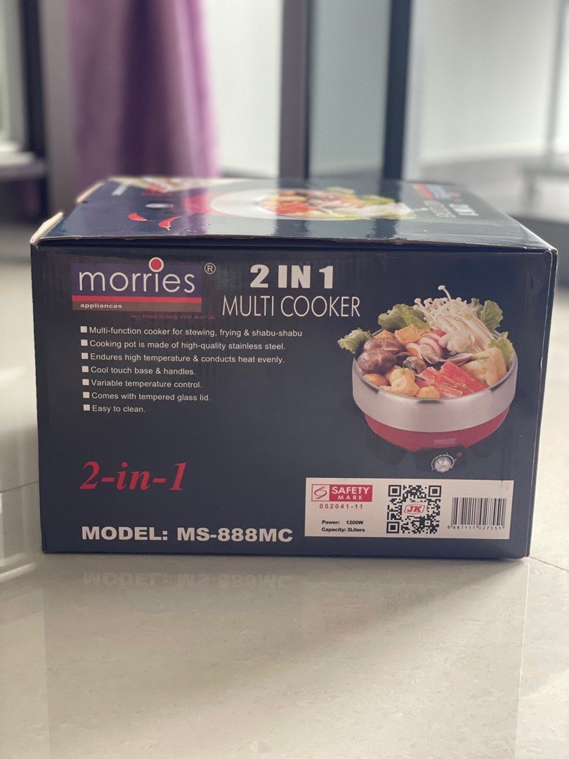 Morris 3L 2-in-1 multi cooker (grill, hotpot), TV & Home Appliances ...