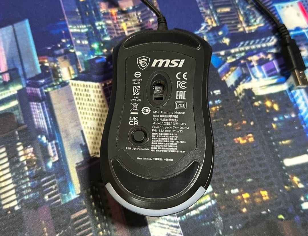 MSI M99 RGB GAMING MOUSE, 電腦＆科技, 電腦周邊及配件, 電腦滑鼠及相關產品 - Carousell