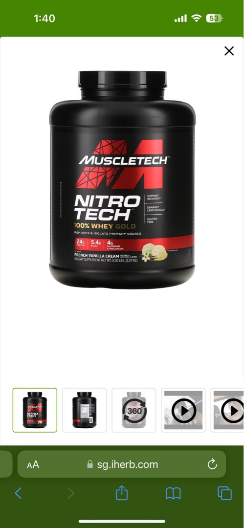 Muscletech Whey Isolate 5Lbs, Health & Nutrition, Health Supplements ...