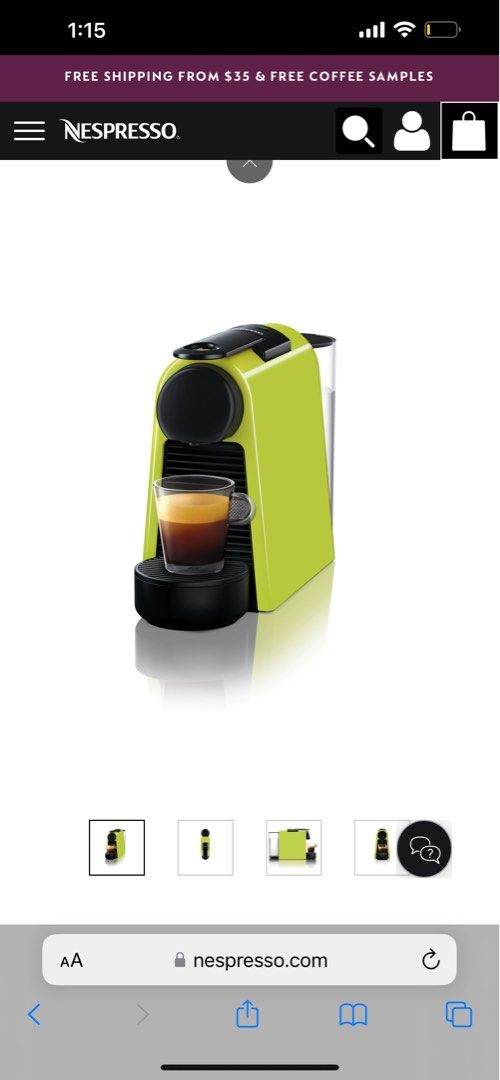 NESPRESSO - Essenza Mini Lime Green, TV & Home Appliances, Kitchen ...