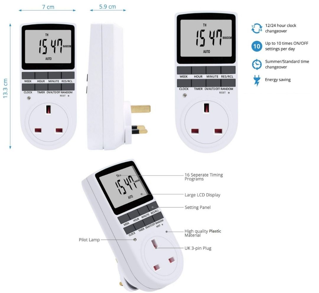 New Digital Timer Programmable Socket, TV & Home Appliances, Other Home ...