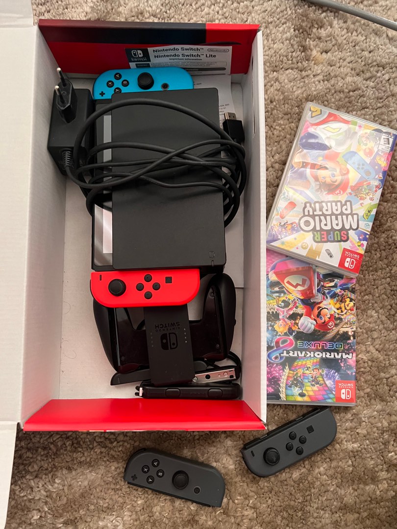 Nintendo Switch Gen 2 + Games + Controller, Video Gaming, Video Game ...