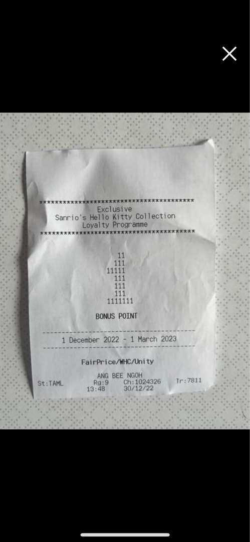 Ntuc 1 point, Tickets & Vouchers, Store Credits on Carousell