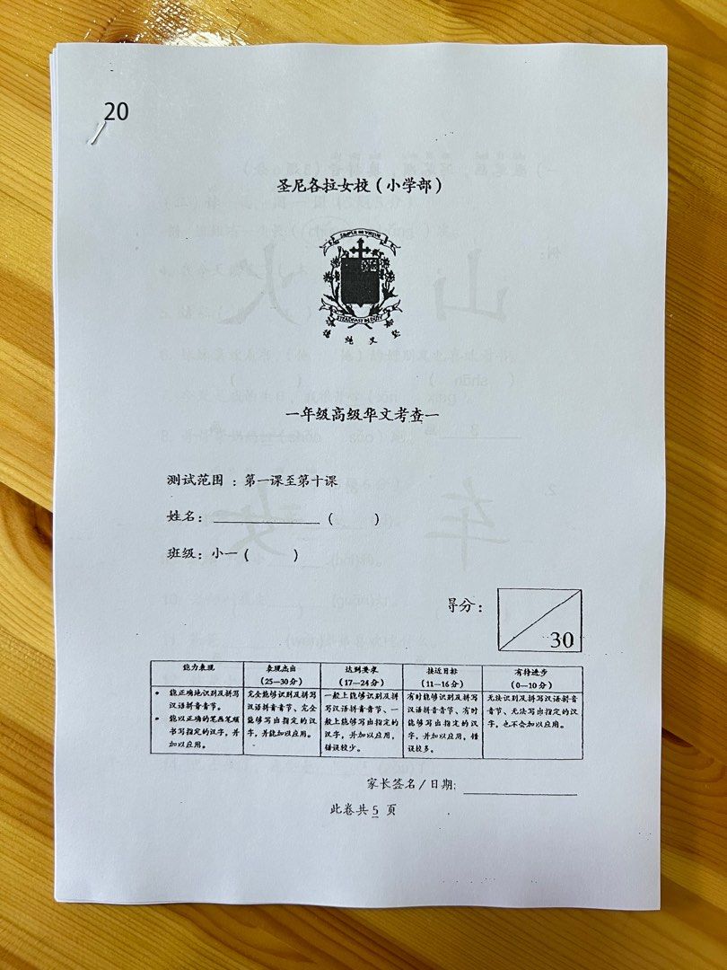 P1 Chinese Past Year 2022 2021 2020 Examination Exam Papers from Top ...