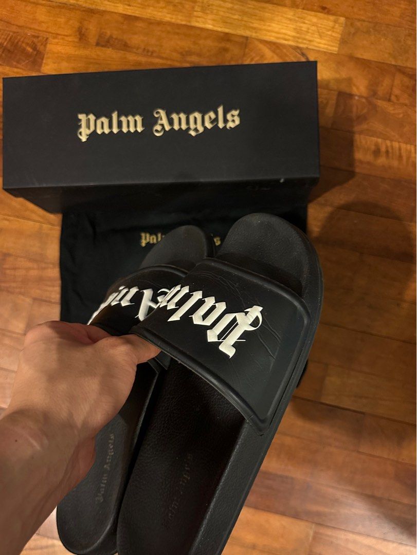 Palm Angels Slides, Men's Fashion, Footwear, Flipflops and Slides on ...