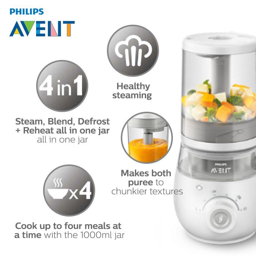 Philips Avent 4 in 1 Steamer Blender Baby food maker, Babies & Kids ...