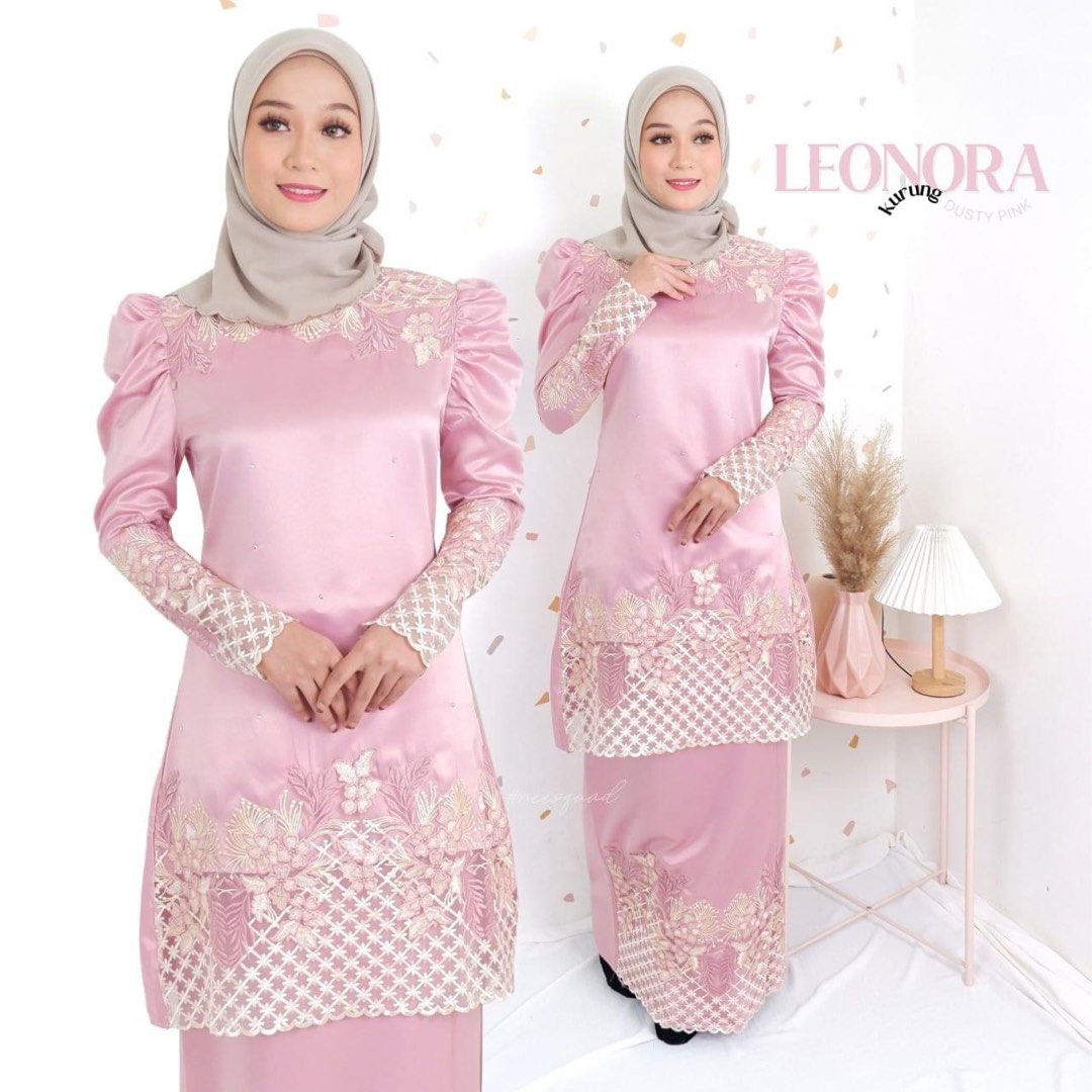 [PO] Leonara Kurung, Women's Fashion, Muslimah Fashion, Baju Kurung ...
