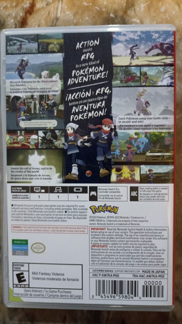 Pokemon Legends Arceus for Nintendo Switch, Video Gaming, Video Games ...