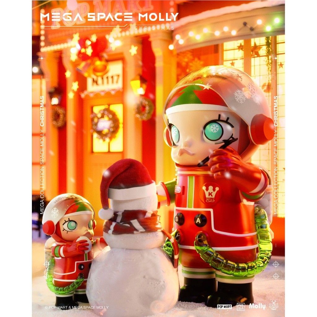 POP MART Mega Space Molly : Christmas edition 1000%, Hobbies & Toys ...
