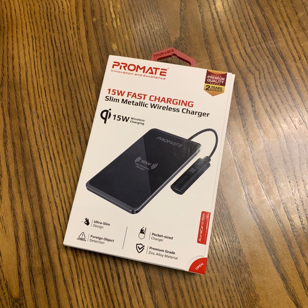 Promate Wireless Charging Pad 15W Fast Charging Slim, Mobile Phones ...