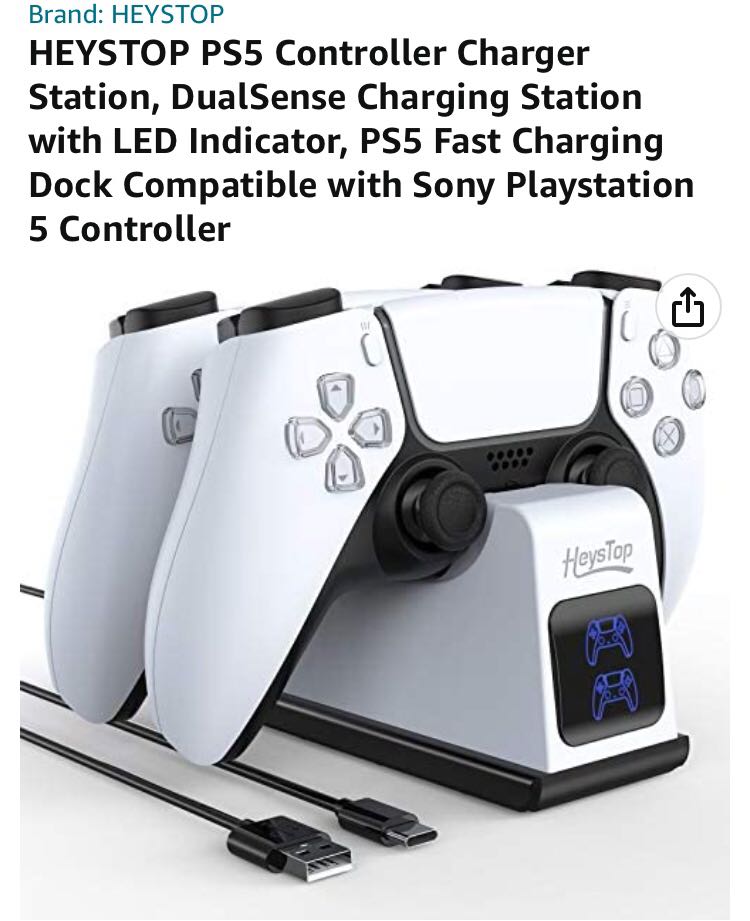 PS5 controller Charging dock, Video Gaming, Gaming Accessories, Cables ...