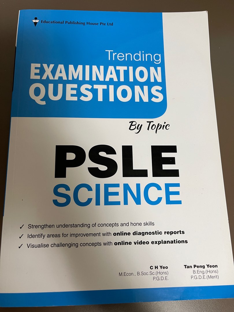 PSLE SCIENCE TRENDING EXAM QUESTIONS BY TOPIC (BY MAIL ONLY), Hobbies ...