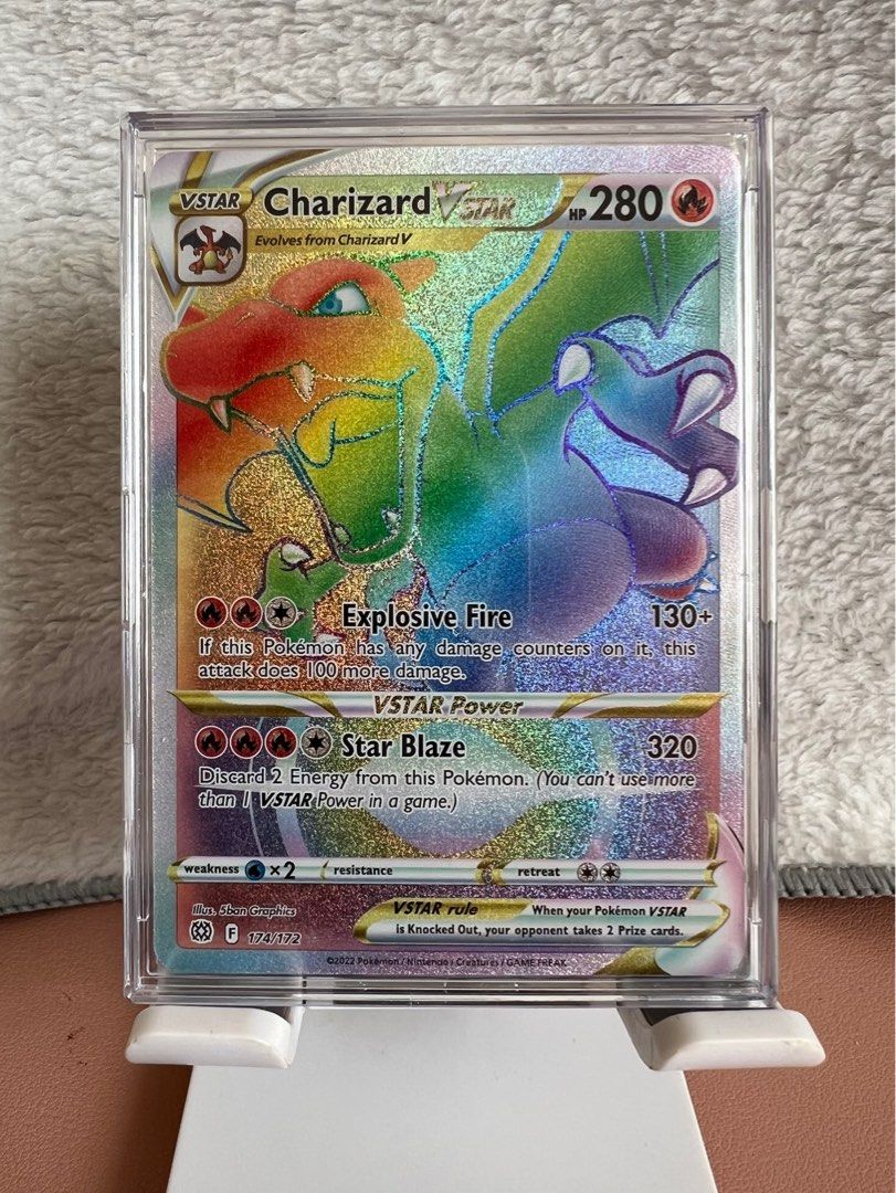 Rainbow Charizard VSTAR 174/172, Hobbies & Toys, Toys & Games on Carousell