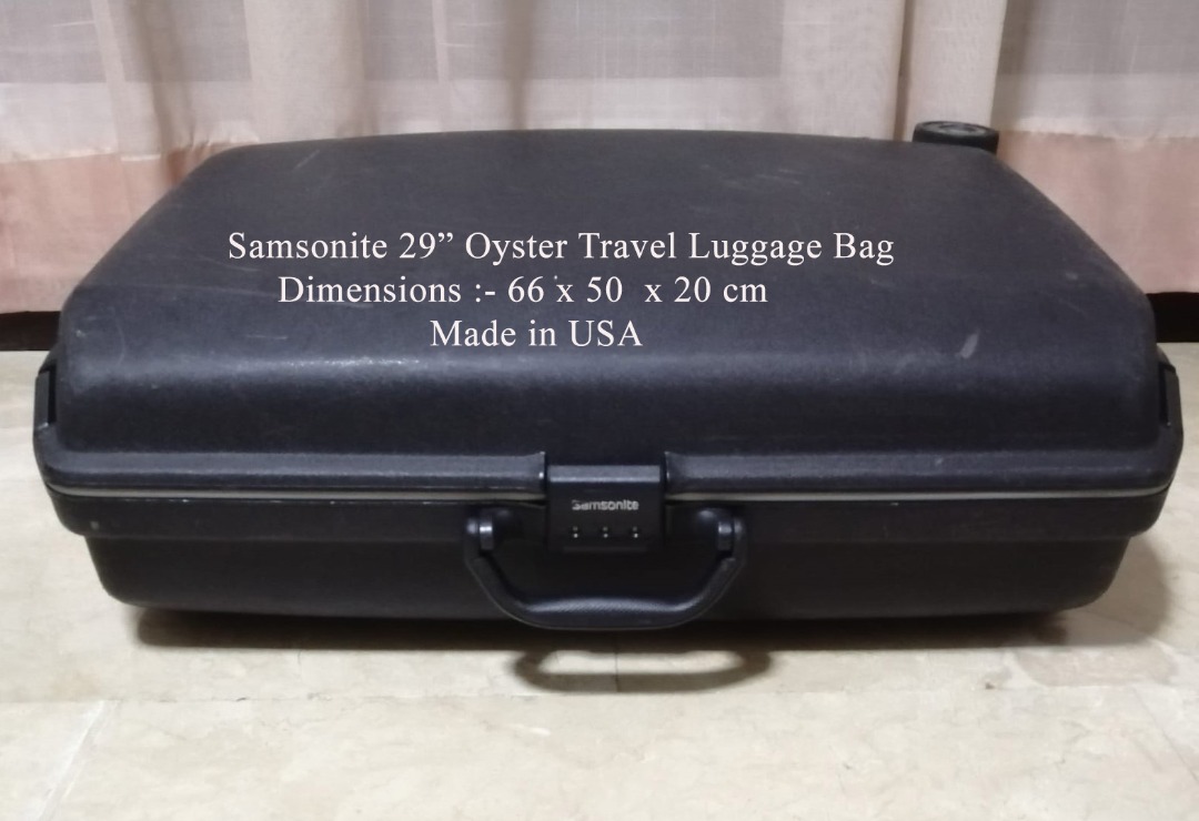 SAMSONITE 29inch Oyster Luggage Bag, Black, Hobbies & Toys, Travel ...