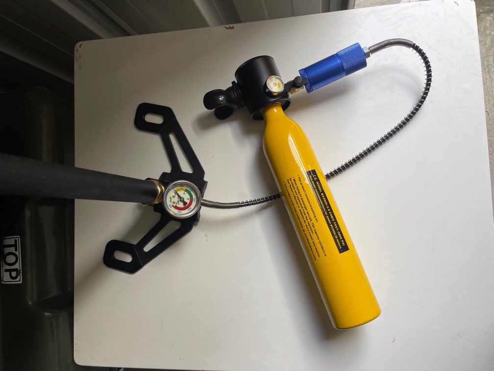 Scuba diving spare air tank 0.5L cylinder emergency handheld, Sports ...