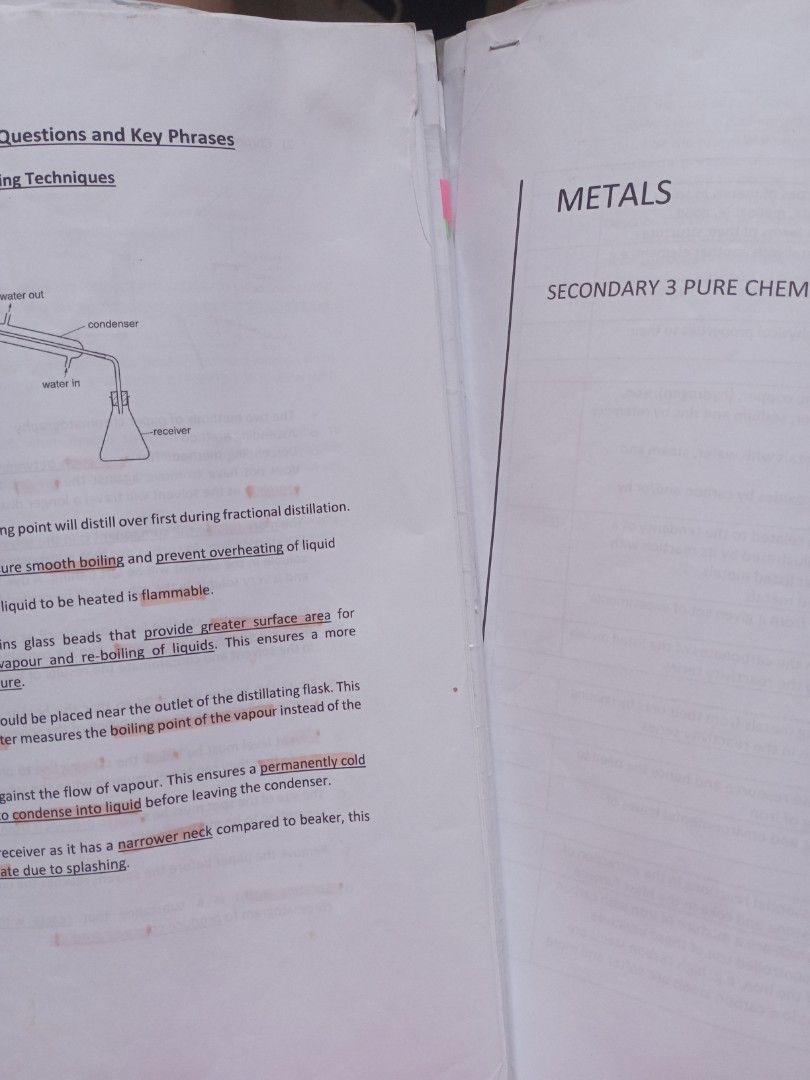 sec 3&4 pure chemistry notes n practice questions, Hobbies & Toys ...