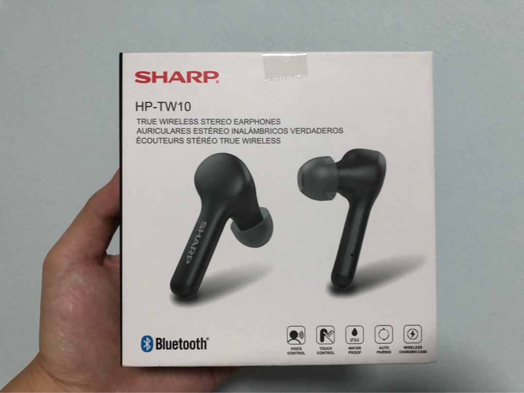 Sharp Wireless Bluetooth Earphones, Audio, Earphones on Carousell