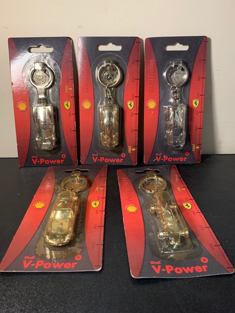 Shell Ferrari keychain set of 5, Hobbies & Toys, Memorabilia ...