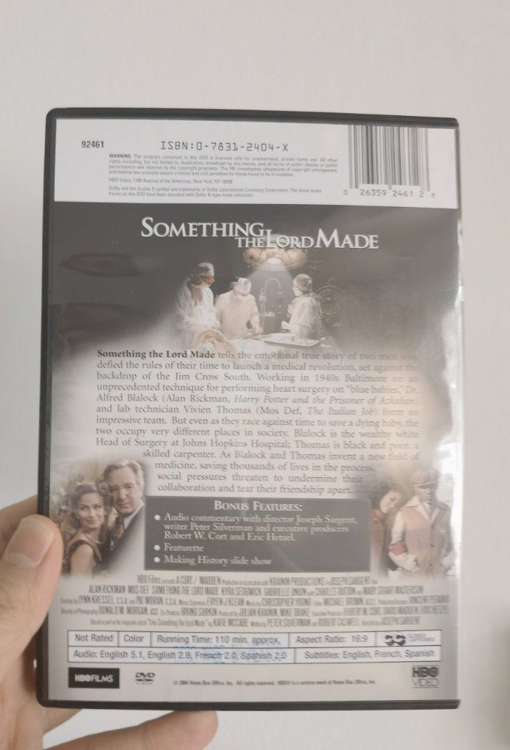 Something the Lord Made DVD, Hobbies & Toys, Music & Media, CDs & DVDs ...