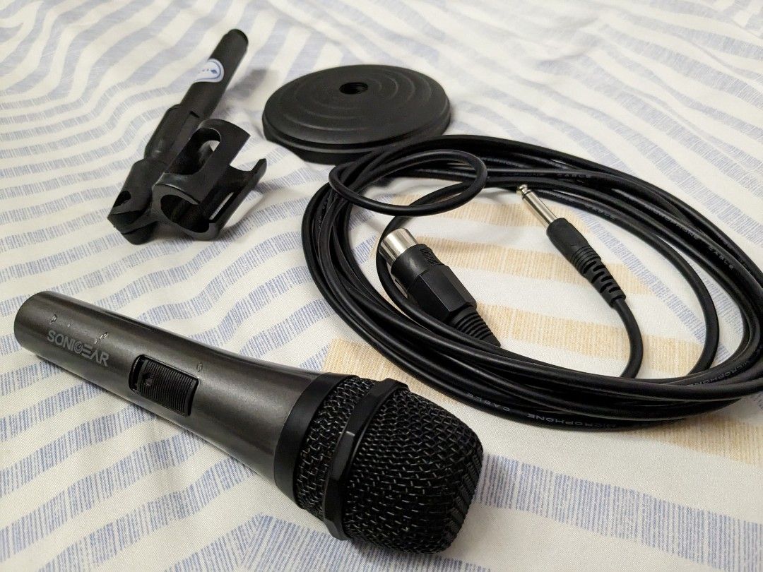 Sonicgear M5 Microphone w stand, Audio, Microphones on Carousell
