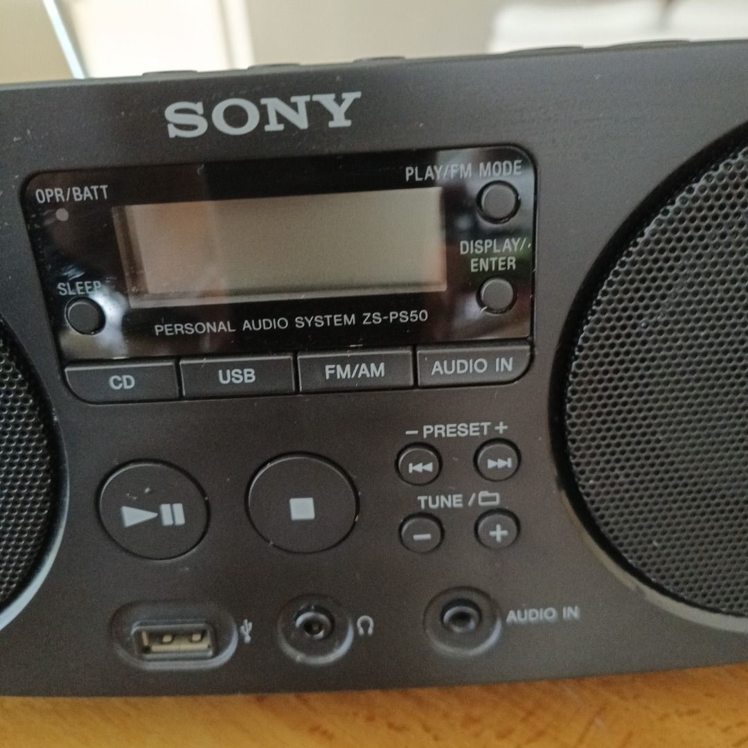 Sony Zs-PS50 Black Portable CD Player Digital Tuner Am/FM Radio, Audio ...