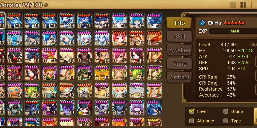 Summoners War LD x 2 account Lucifer and Nicki, Video Gaming, Video ...