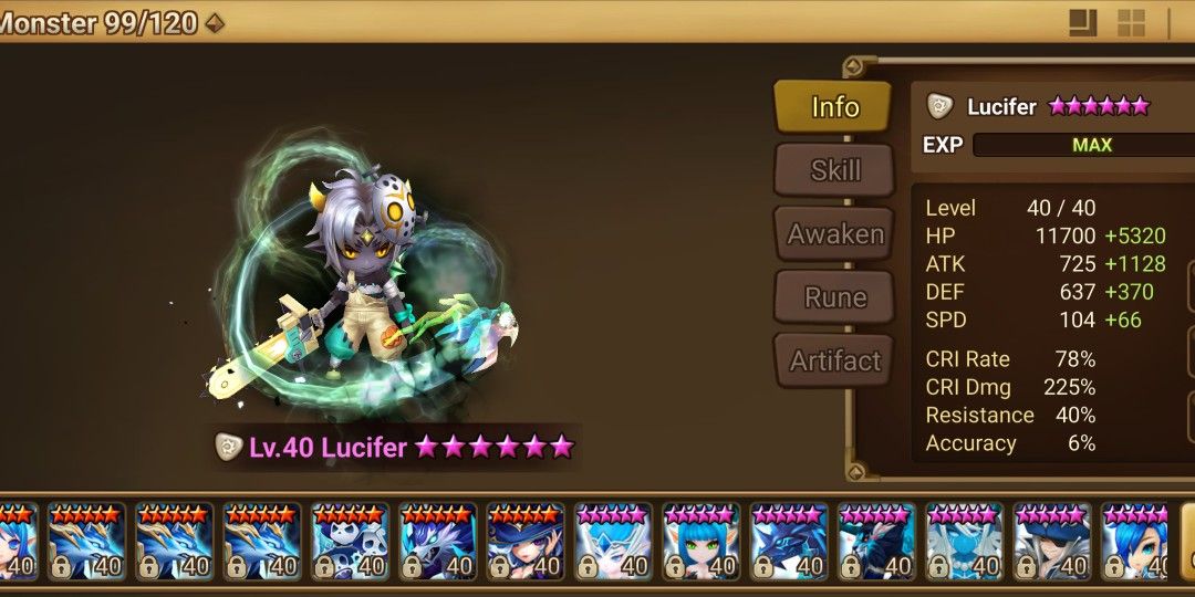 Summoners War LD x 2 account Lucifer and Nicki, Video Gaming, Video ...