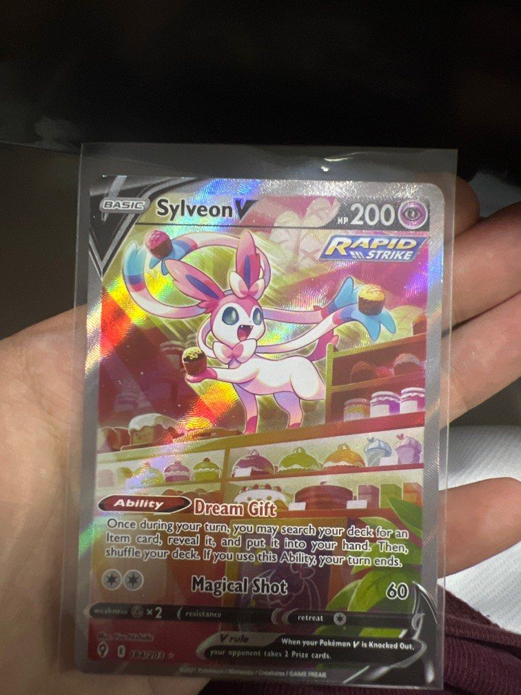 Sylveon V AA pokemon card , Hobbies & Toys, Toys & Games on Carousell