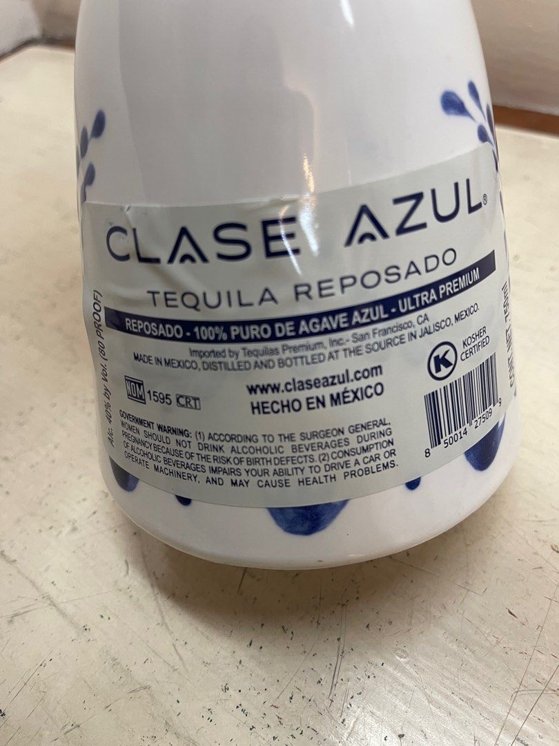 Tequila reposado clase azul bottle only, Hobbies & Toys, Memorabilia ...
