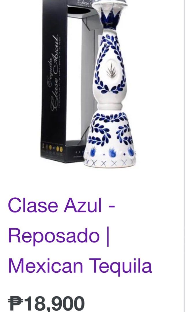 Tequila reposado clase azul bottle only, Hobbies & Toys, Memorabilia ...