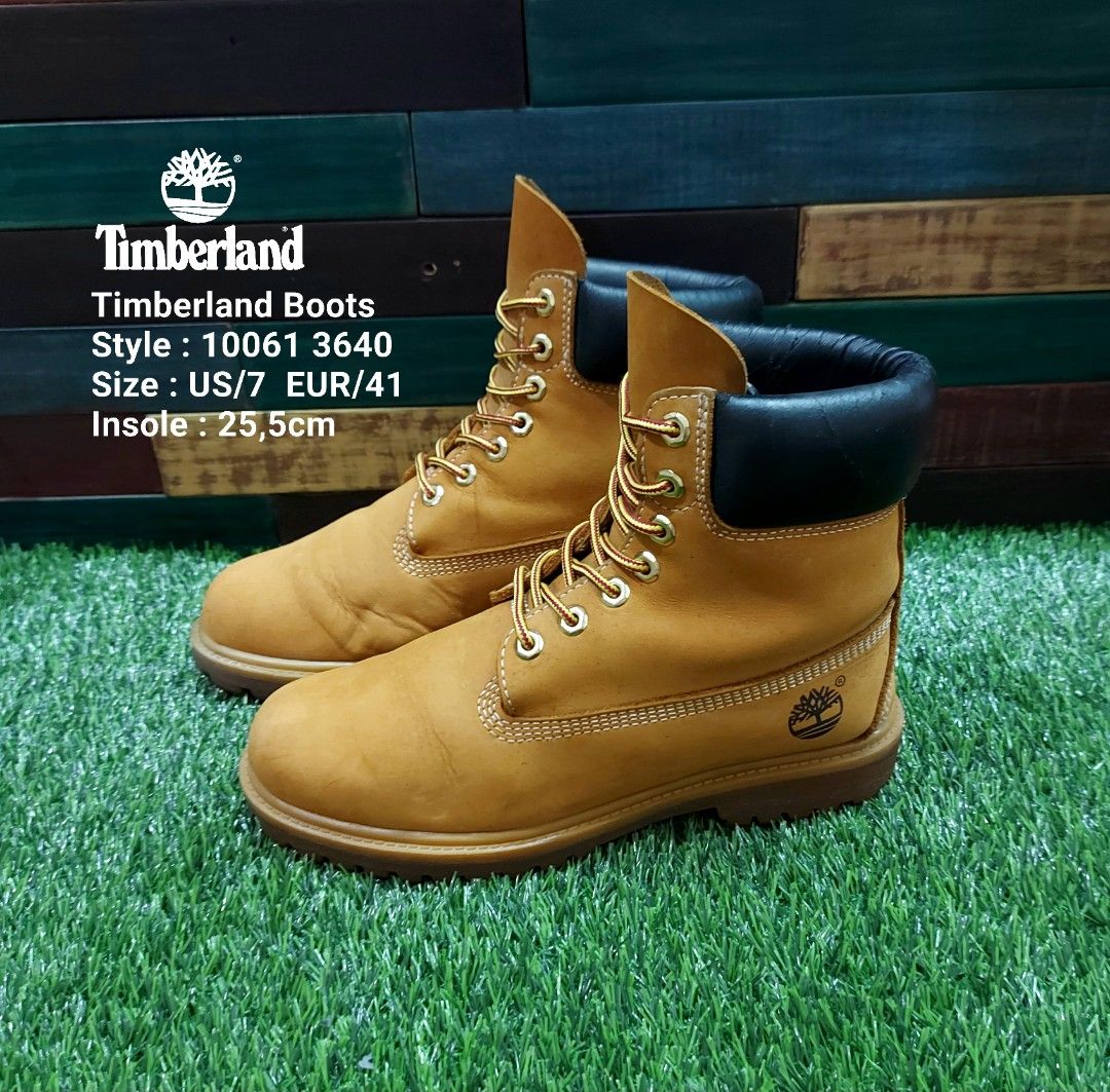 Timberland Boots 6 inc Classic Wheat Nubuck 10061 3640 Size 41, Fesyen ...