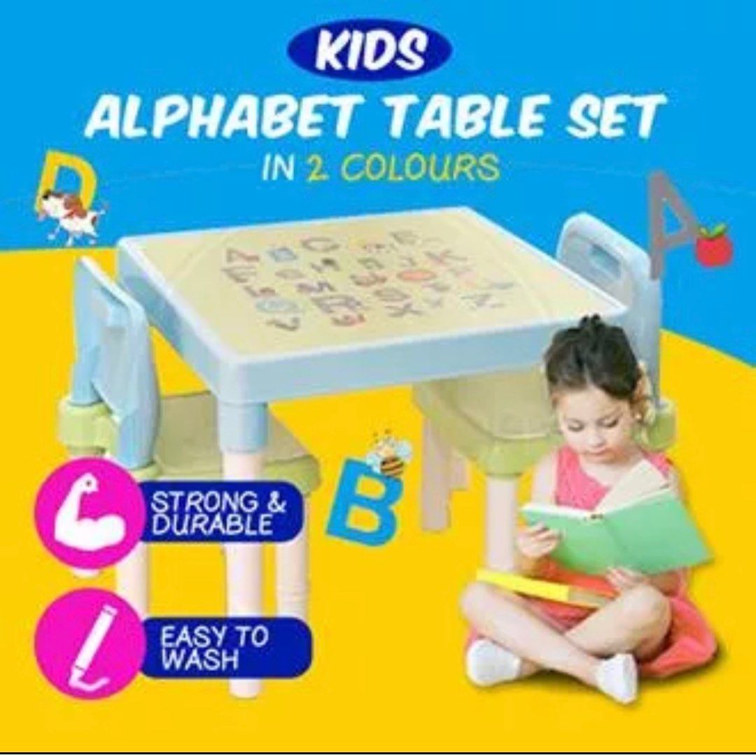 Toddler alphabet table and chair, Babies & Kids, Baby Nursery & Kids ...