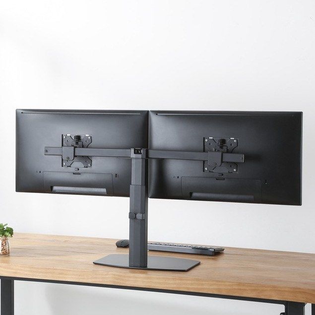 ULTi Ergo Dual Free Standing Monitor Mount Desk Stand, Spring Height ...
