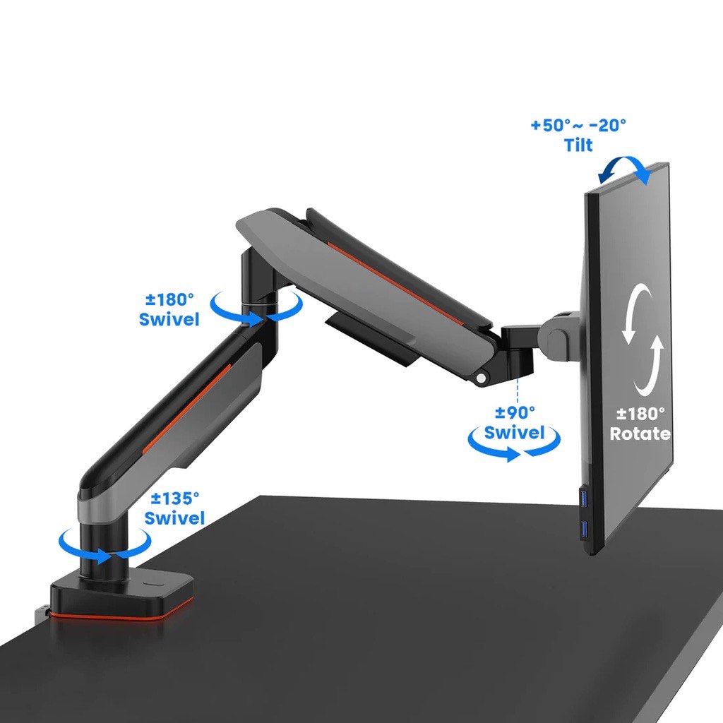 ULTi Magma Heavy-duty Monitor Arm for Ultrawide Monitors (up to 20kg & 49 inch), Computers ...