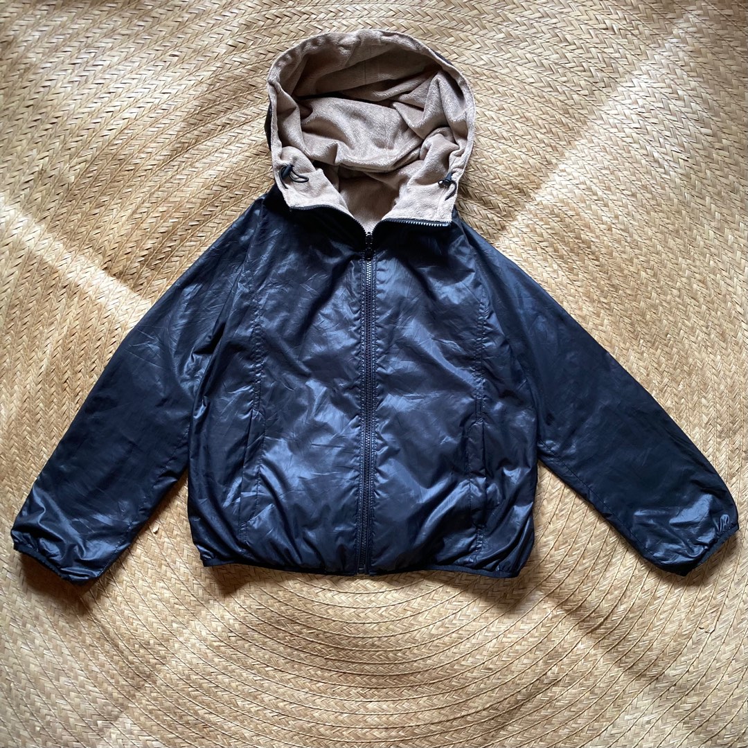 Uniqlo W Reversible Nylon/Fleece Hooded Jacket size Med, Women's ...