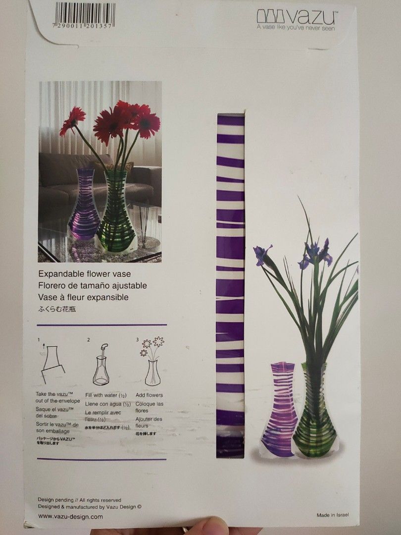 Vazu expandable plastic vase, Furniture & Home Living, Home Decor ...
