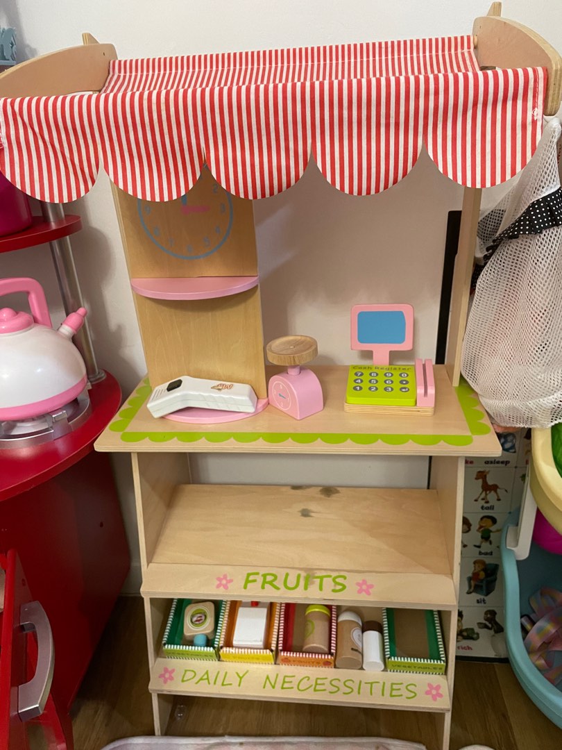 Very new wooden supermarket set, Babies & Kids, Baby Nursery & Kids ...