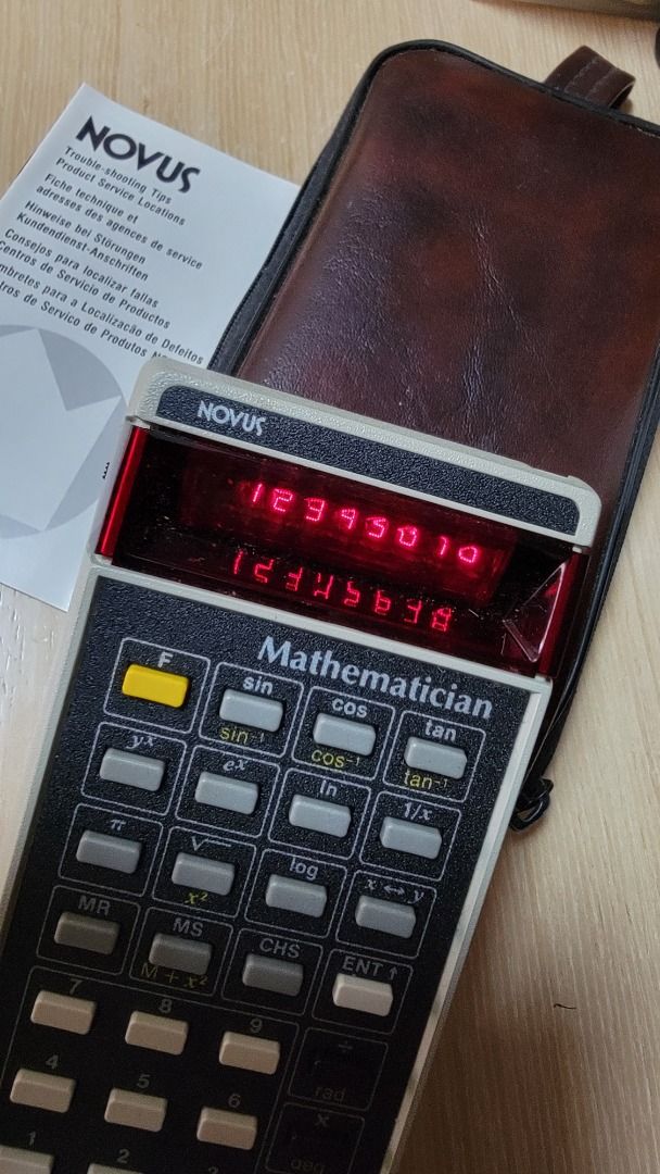 Vintage NOVUS 4510 Mathematician + Leather Case Working (Rare) + Manual, 興趣及遊戲, 收藏品及紀念品, 古董收藏 ...