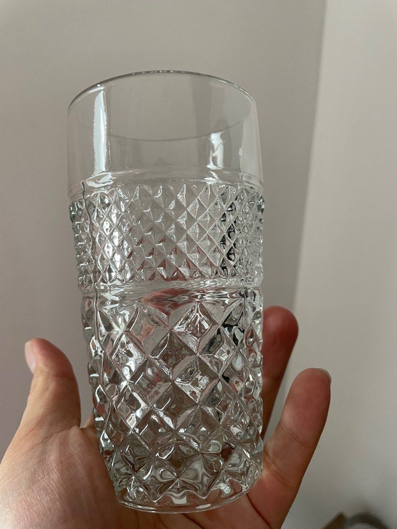 Vintage Style Drinking Glass 12pcs, Furniture & Home Living ...