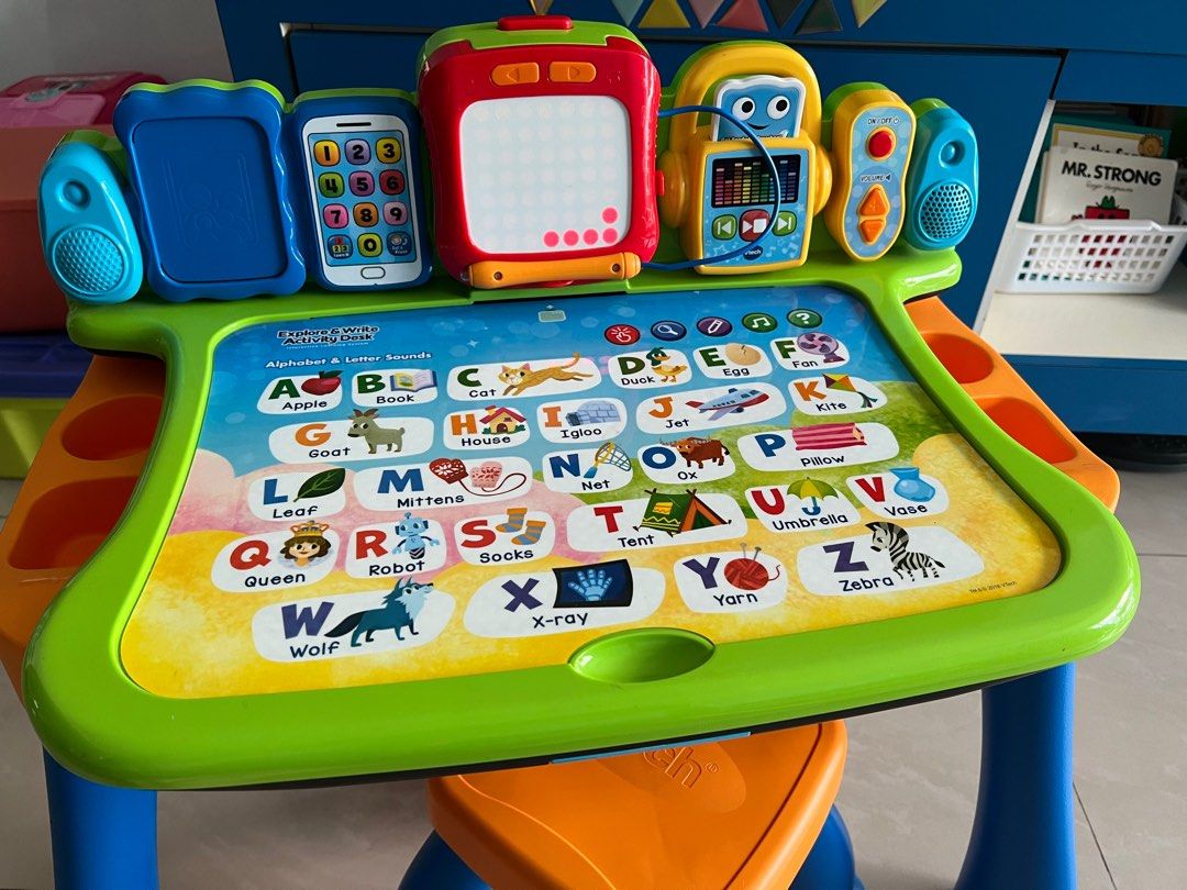 Vtech Touch & Learn Activity Desk & Expansion Pack, Babies & Kids ...