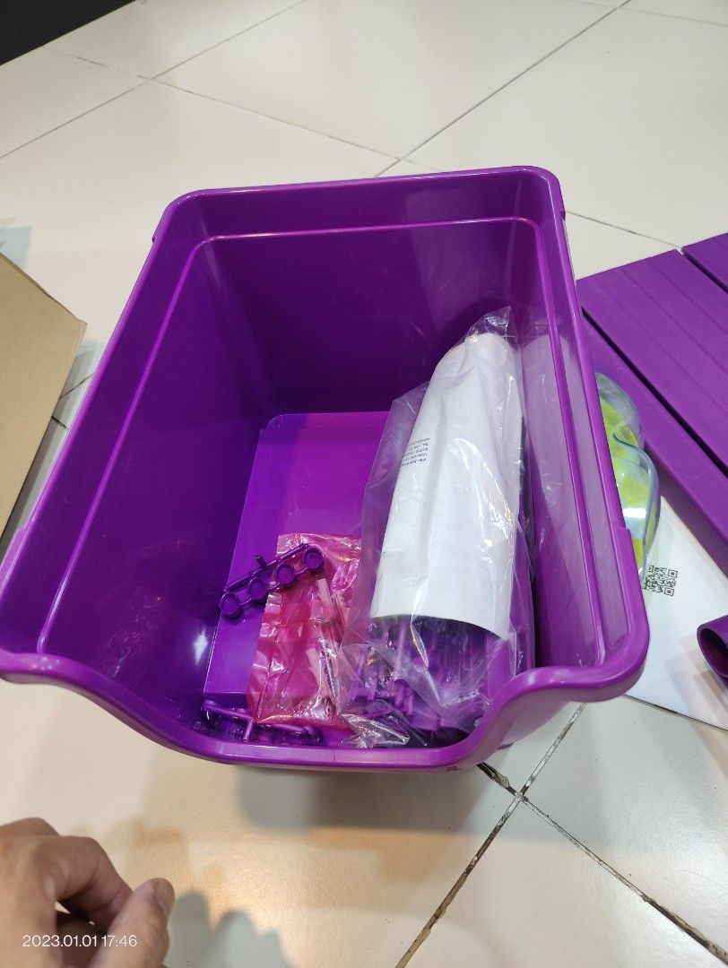 Wall shelf with 3 boxes slide in, Furniture & Home Living, Home ...