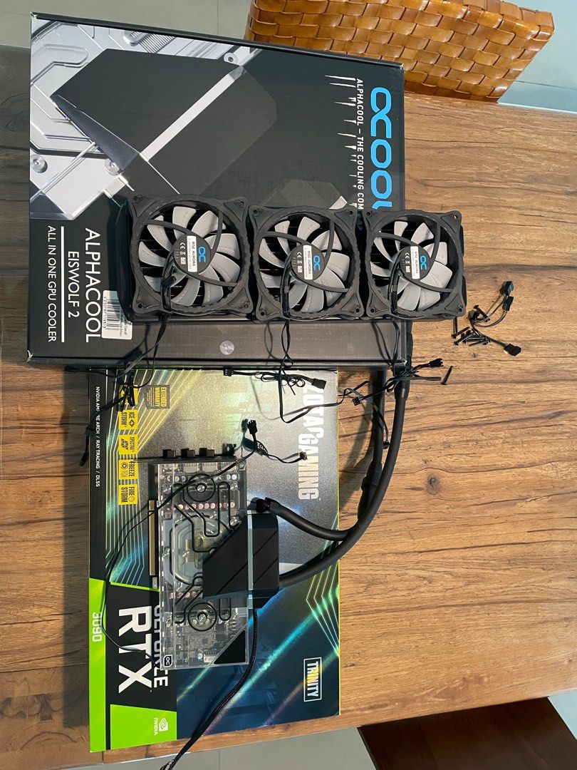 Water cooled Zotac RTX 3090 Trinity, Computers & Tech, Parts ...